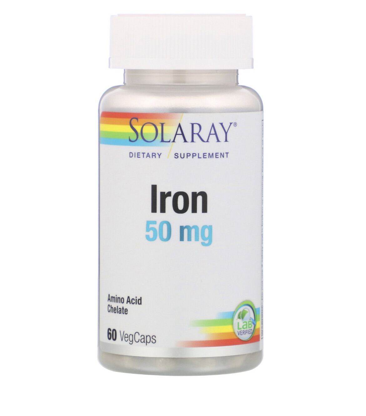 Solaray Iron 50mg 60 veg capsules (Exp: Feb 2024) | Lazada PH