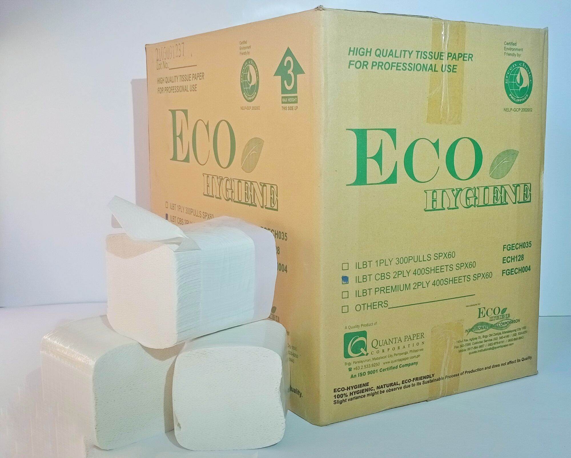 Interleave Bathroom Tissue/Pop-up tissue 2Ply, 1Box, 60packs ECO ...