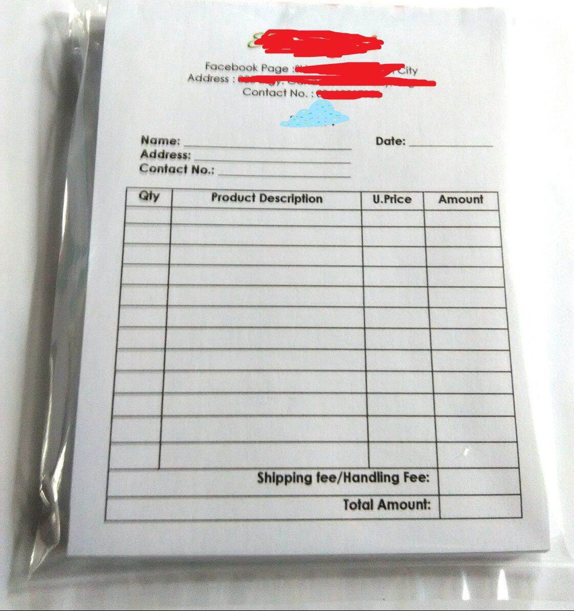 customized non tin receipt. ordinary/carbonize | Lazada PH
