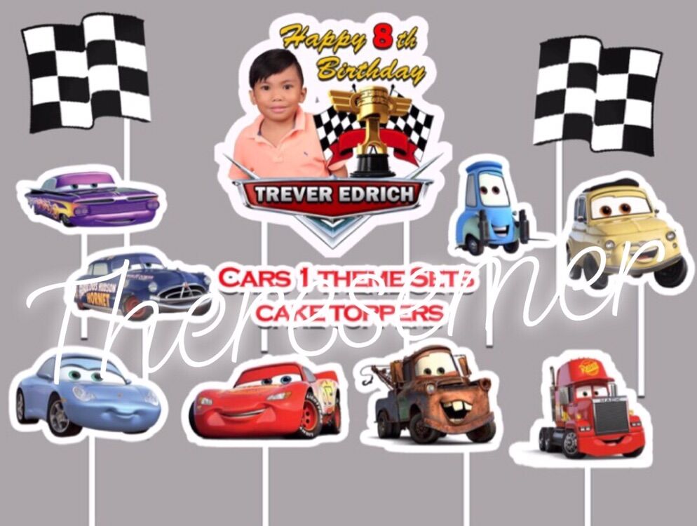Disney Cars Party Birthday Printable Cars Cake Topper, 55% OFF