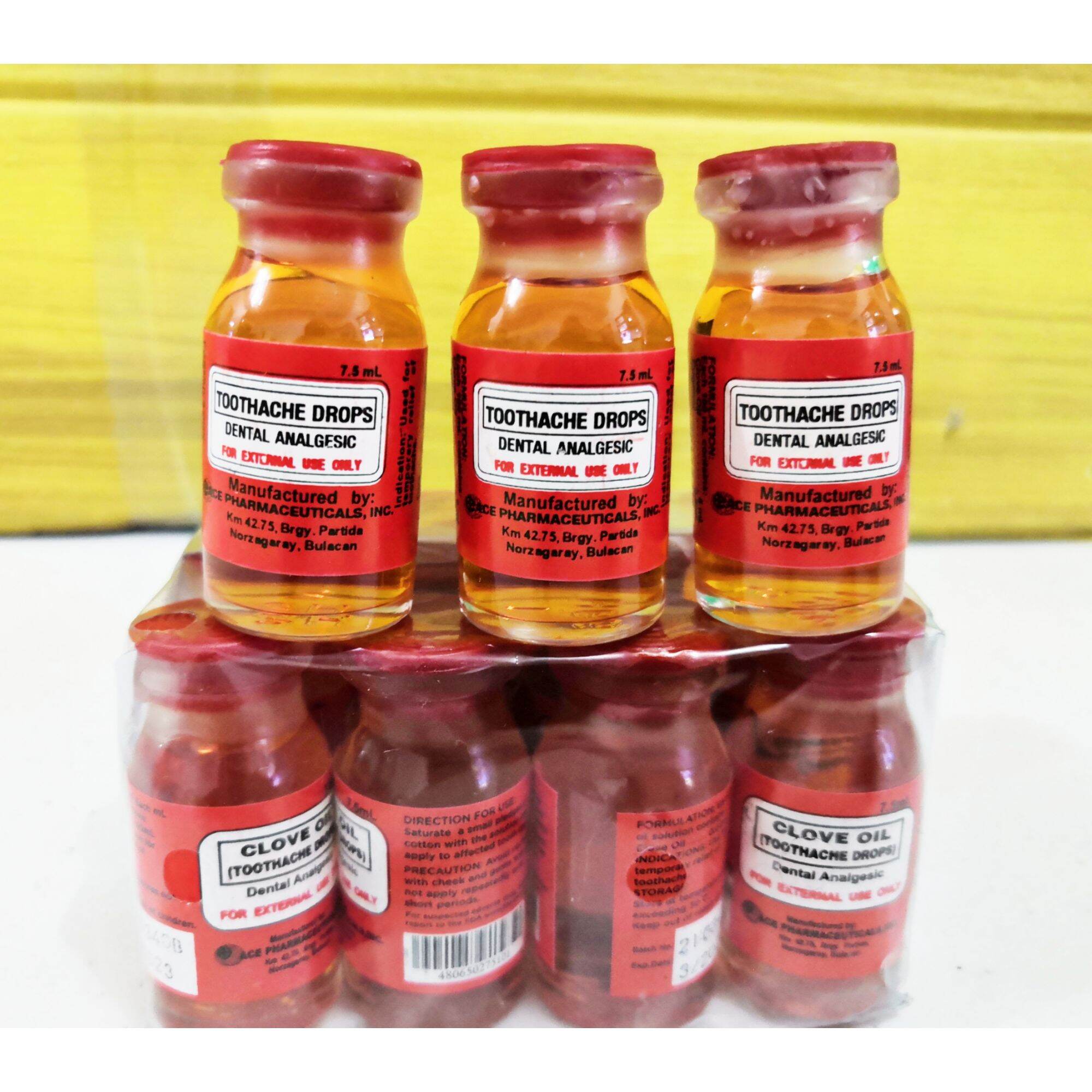 Toothache Drops ( Clove Oil) 7.5ml Dental Analgesic for External use ...