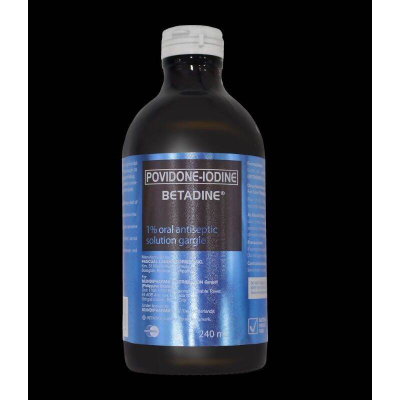 Betadine Gargle 240ml 1% Oral Antiseptic Gargle Solution Povidone ...