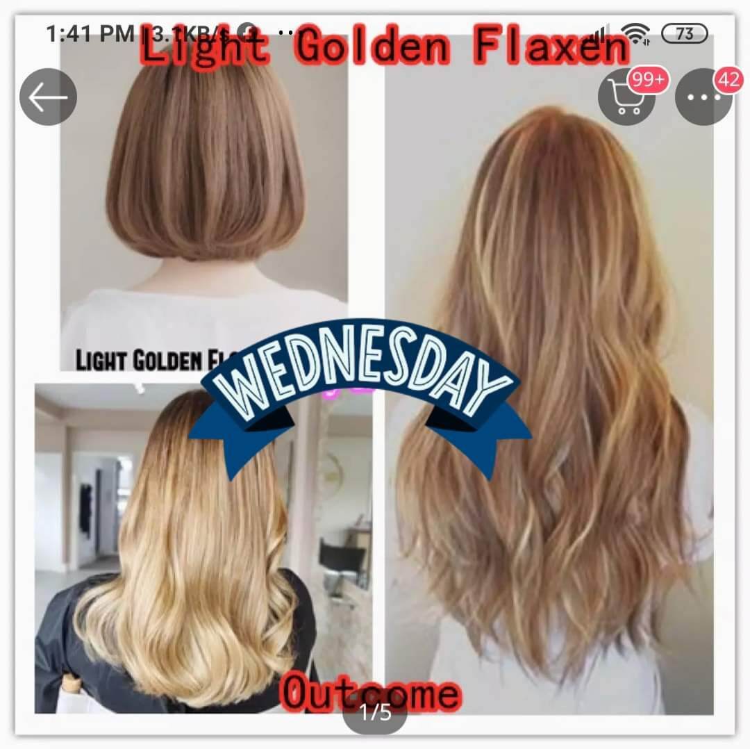 Light golden flaxen store