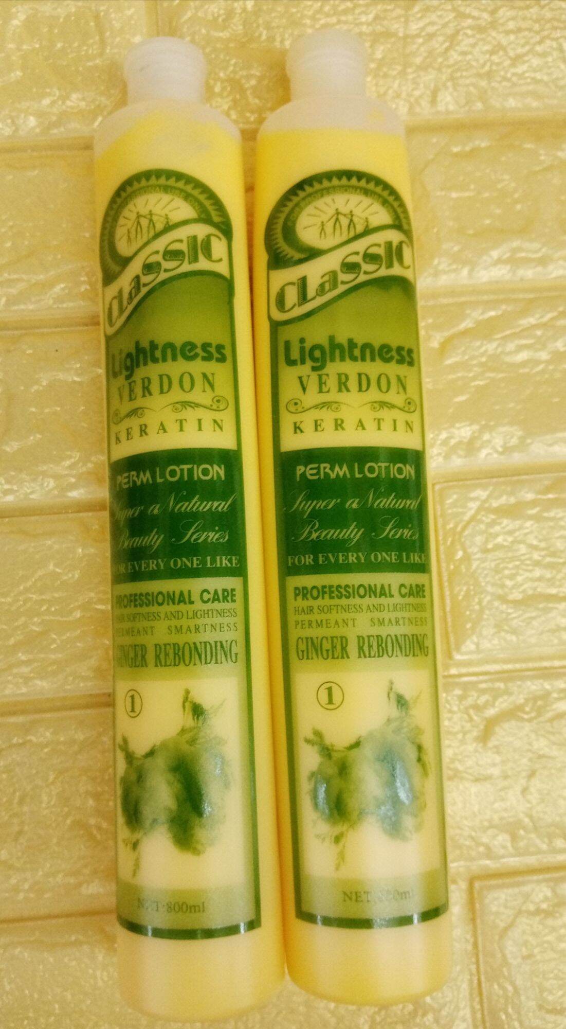 Lightness verdon keratin perm lotion ginger rebonding No.1 /2pcs*800ml ...