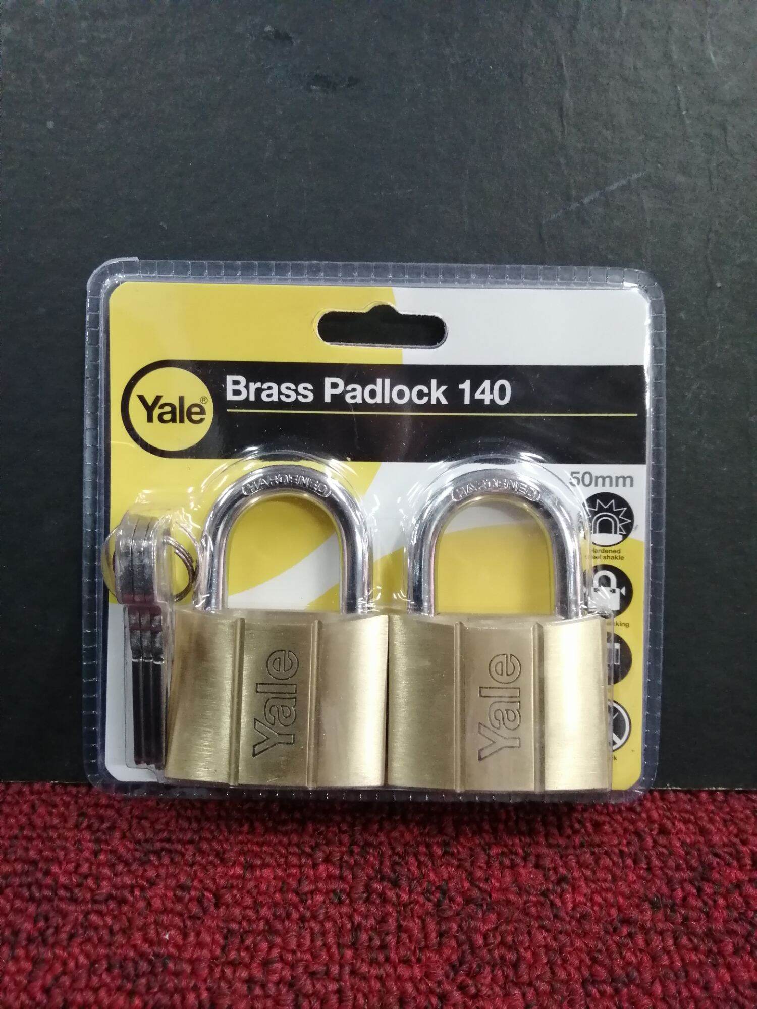 Yale Keyed Alike Brass Padlock 50mm (2 in 1 key) V140.50KA2 | Lazada PH