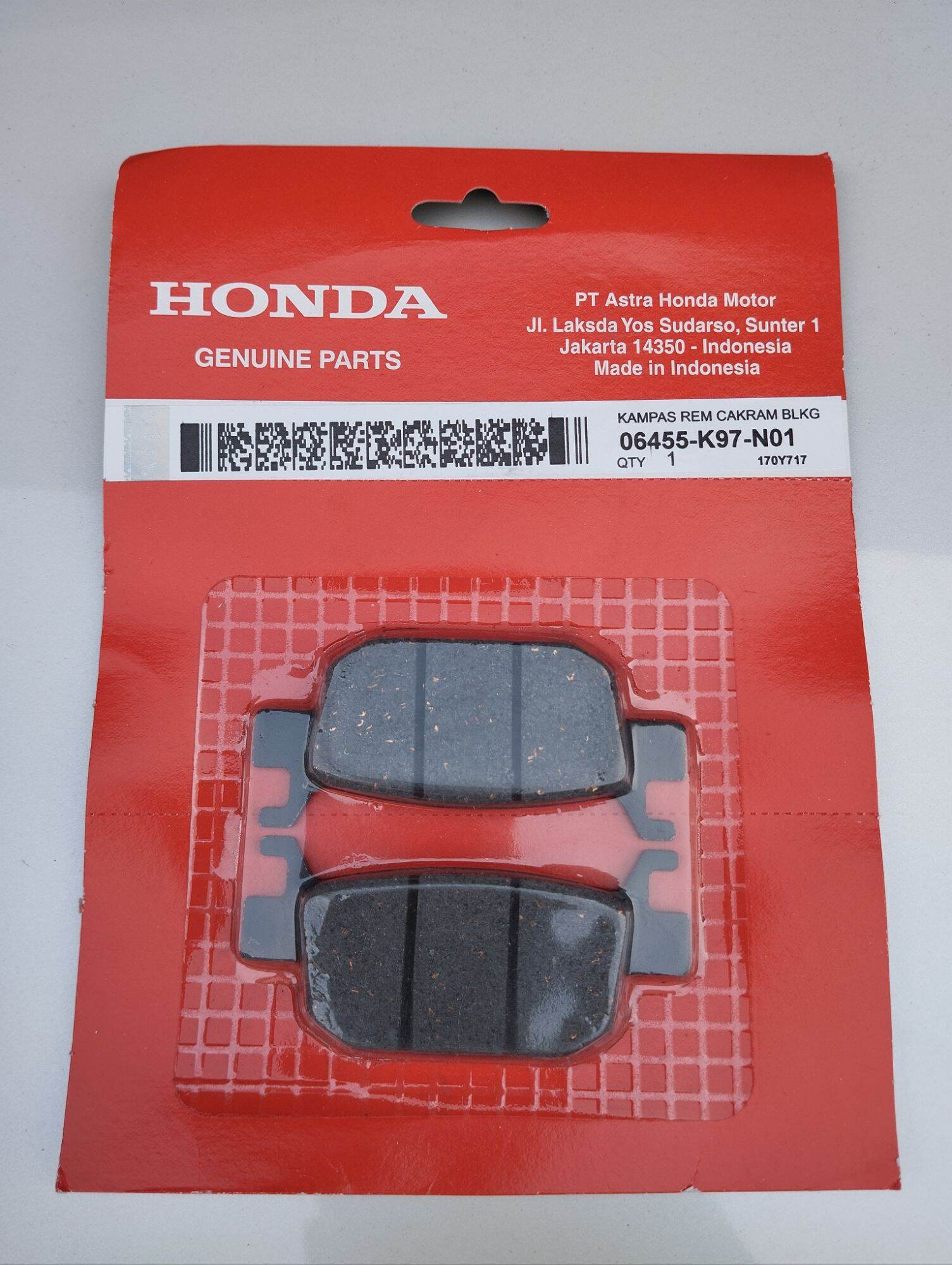 HONDA GENUINE BRAKE PAD SET FOR ADV 150. ADV 160. and PCX 160 Abs ...