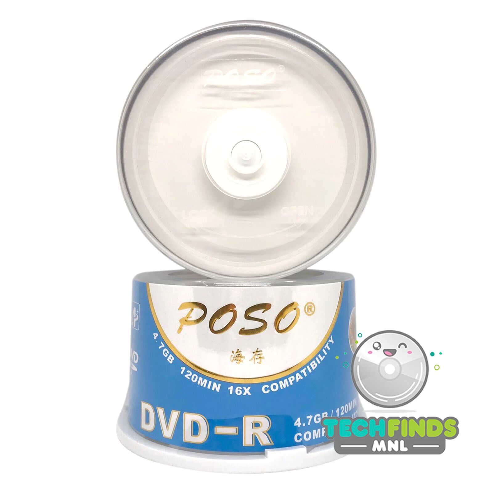 Poso Printable DVD-R / DVDR Matte 4.7GB Blank Disc (50 PCS.) | Lazada PH