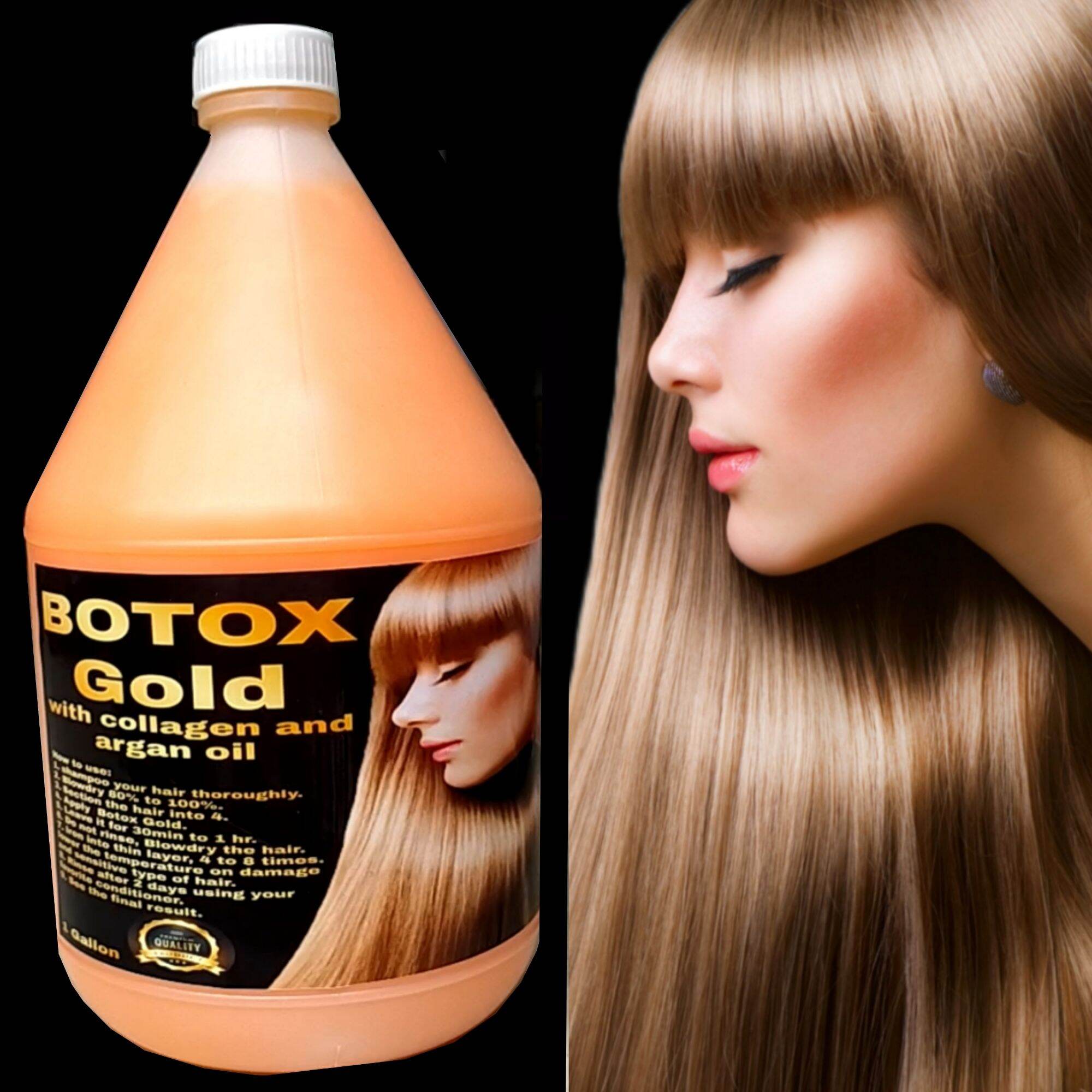 1 Gallon Brazilian BOTOX GOLD 80% to 90% Hair straight | Lazada PH