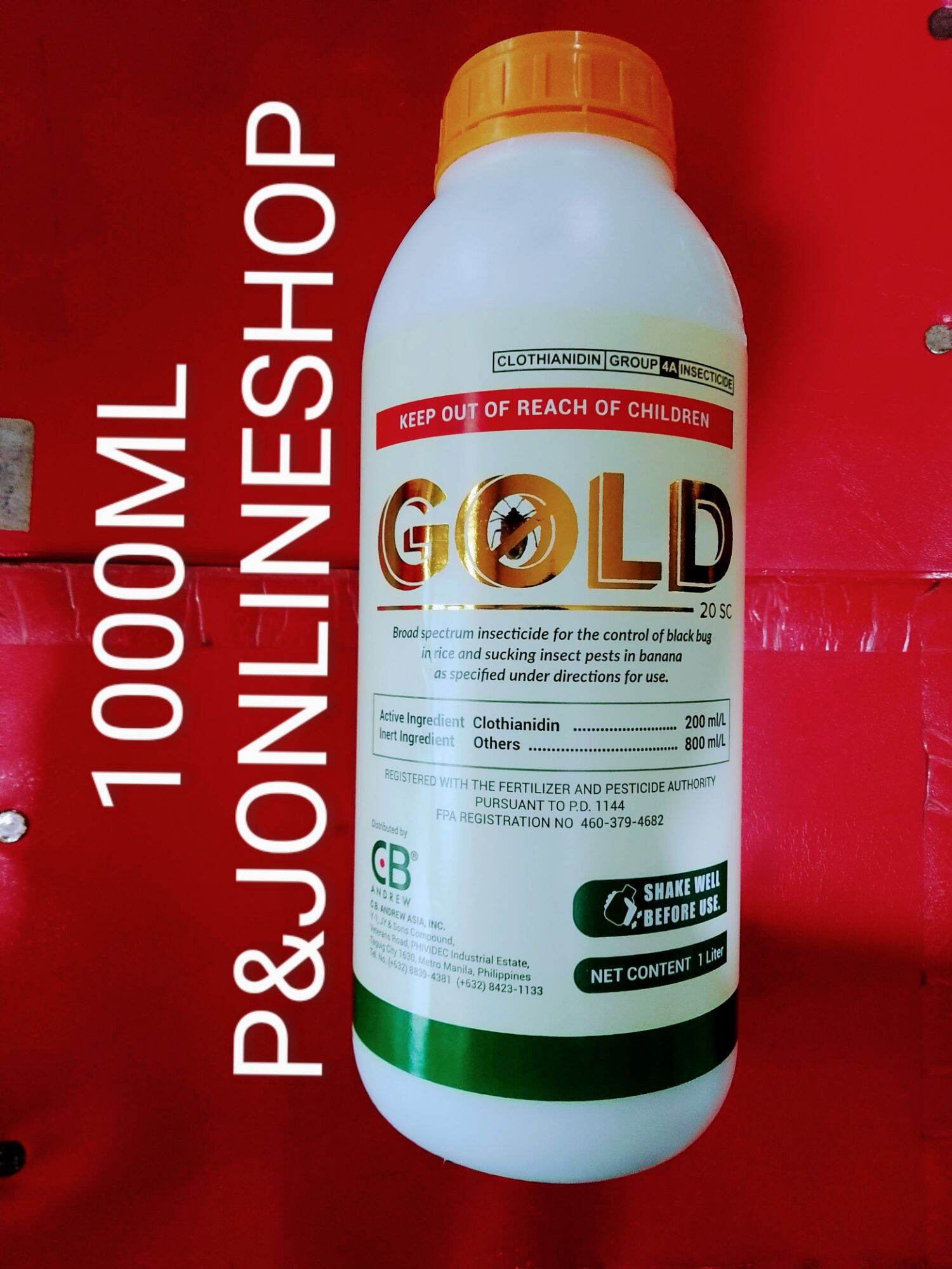 GOLD 20 SC CHLOTHIANADIN INSECTICIDE (1LITER)CB ANDREW | Lazada PH