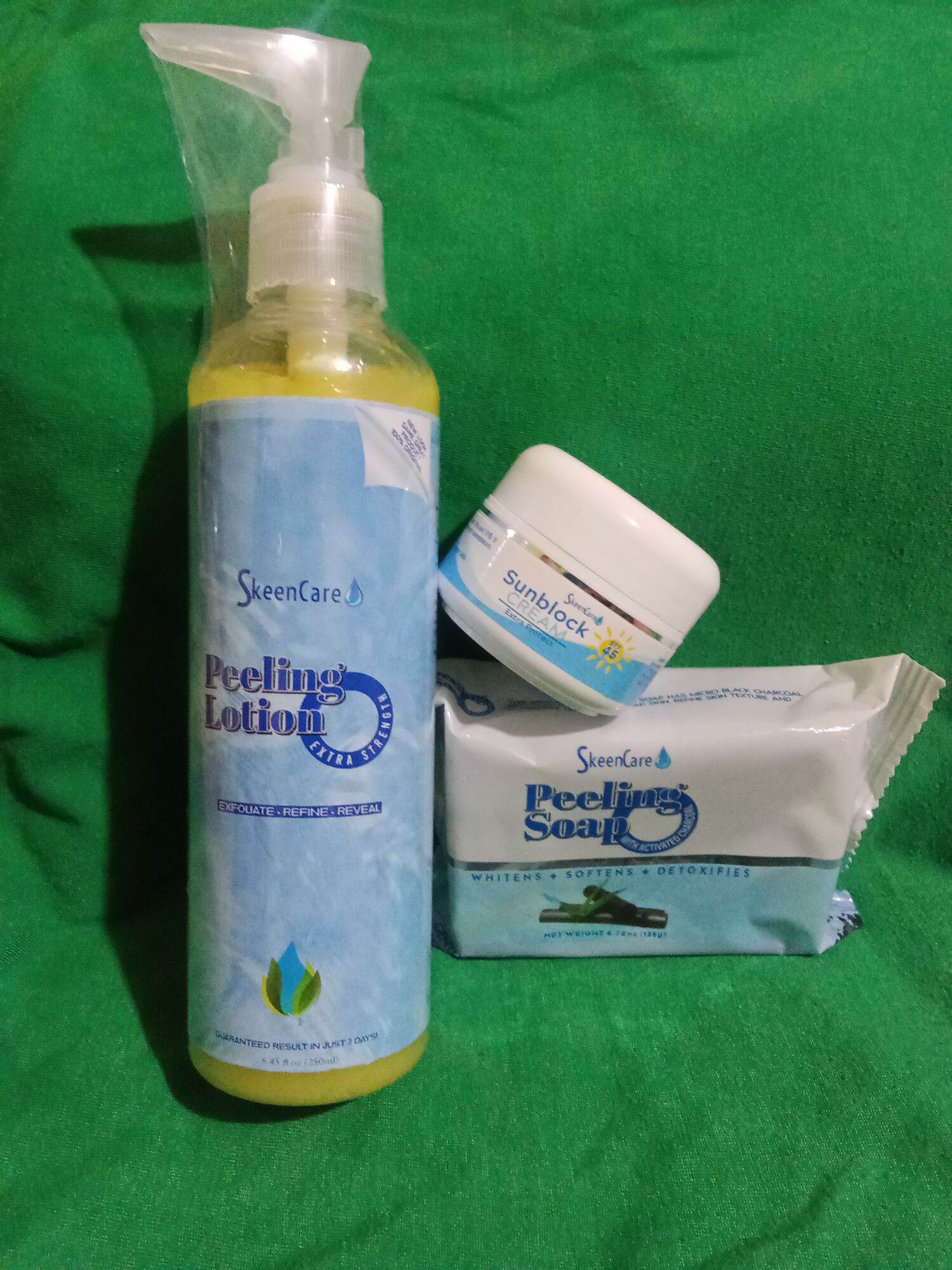 Peeling Lotion(extra strength)250ml+Peeling Soap(w/activated charcoal ...