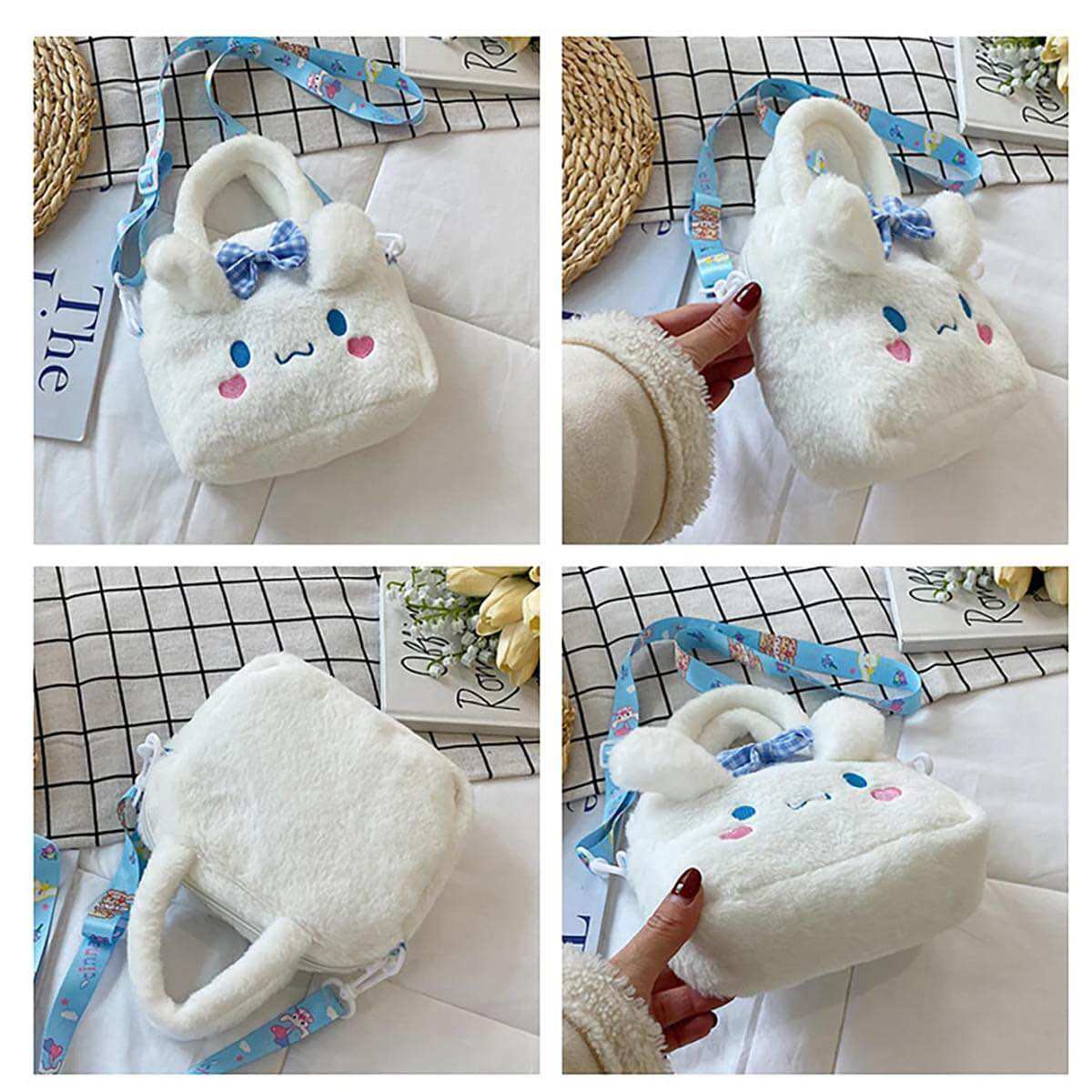 Sanrio Character Fluffy Sling Bag Available in: Kuromi/Cinnamoroll ...