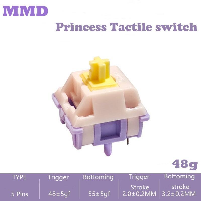 GMKFans MMD Princess Switch Linear Tactile 38/45/53/48/60g HIFI Sound ...