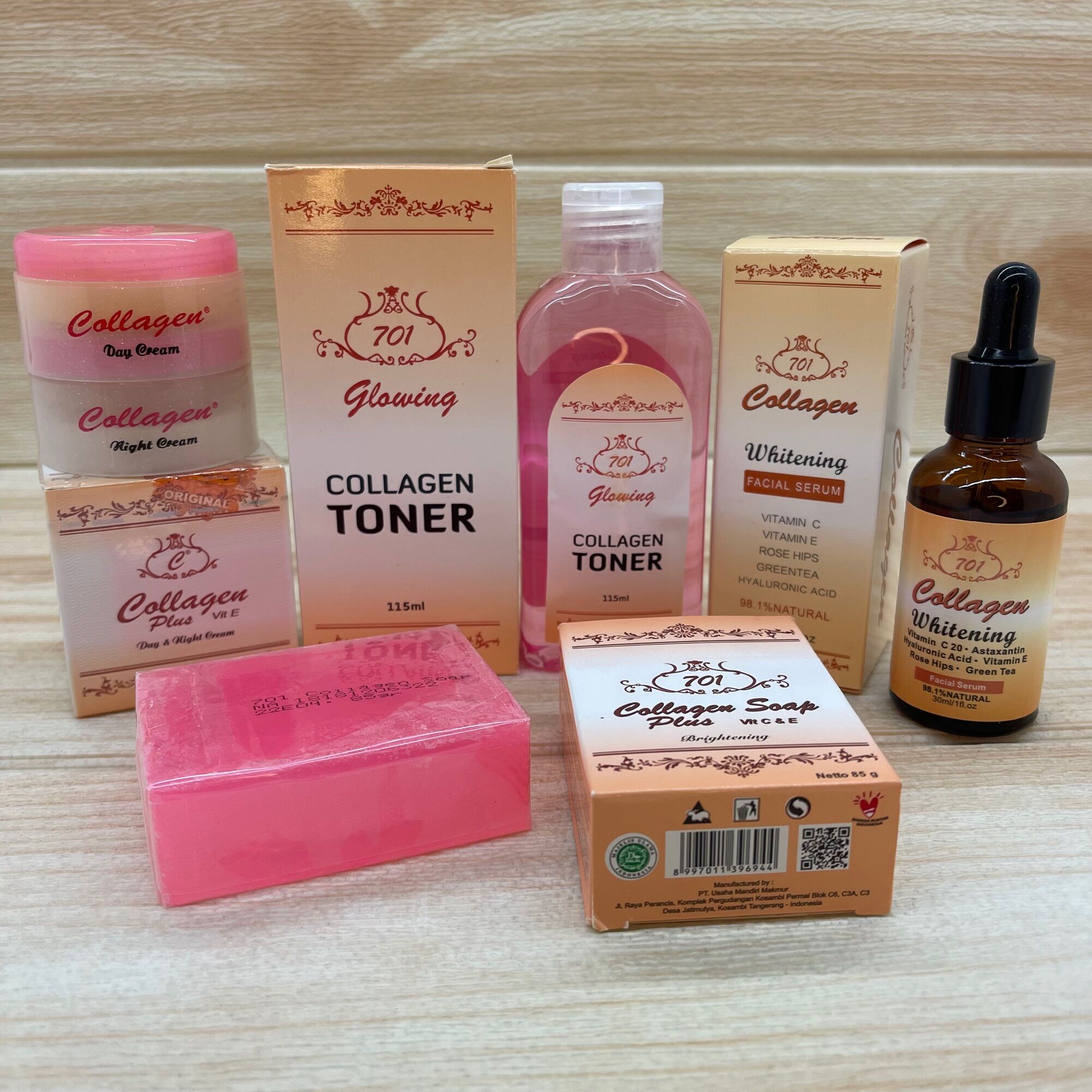 COLLAGEN PLUS with VITAMIN E&C (SET) Glowing toner WITH SERUM MADE IN ...