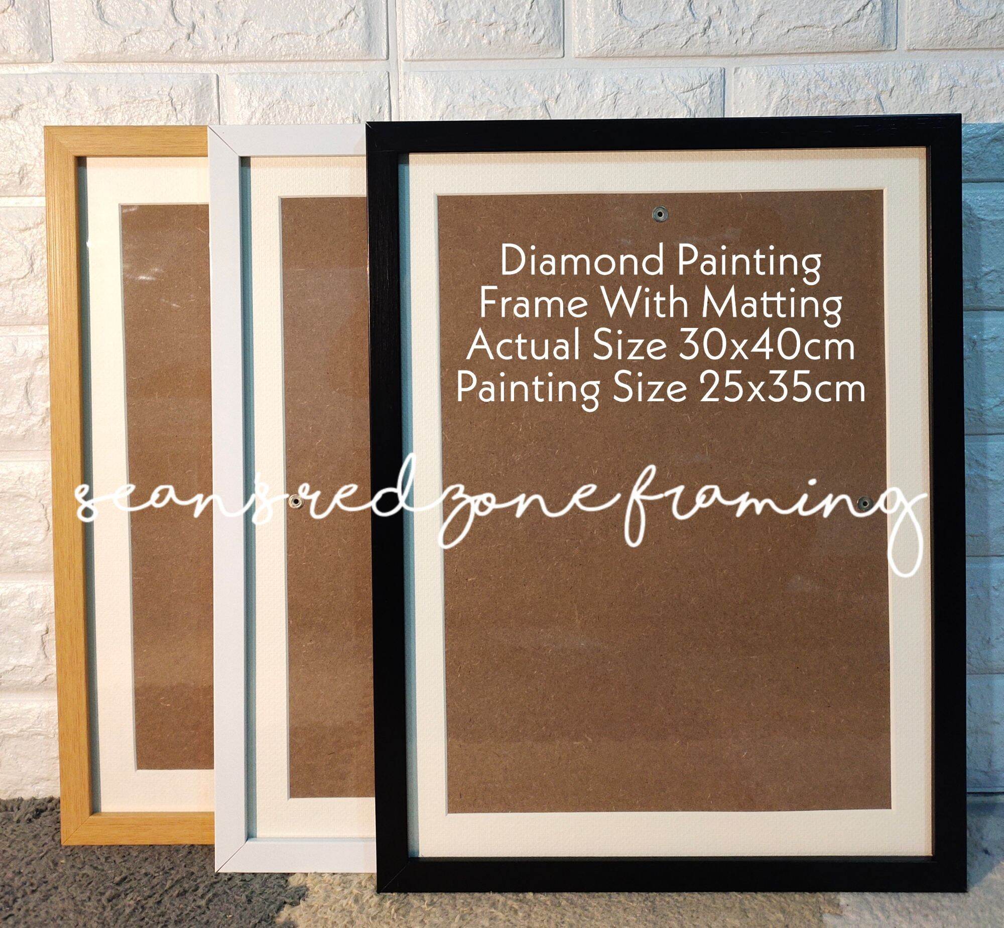 Diamond Painting Frame 30x40 cm with 1" Matting Included (painting size ...