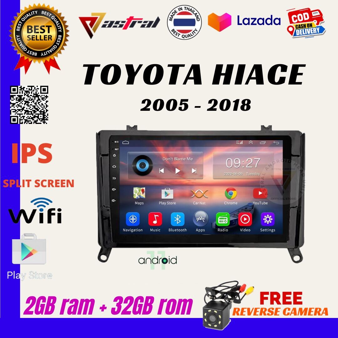 TOYOTA HIACE 2017 COMMUTER 2GB+32GB CAR ANDROID 10 HEAD UNIT STEREO ...