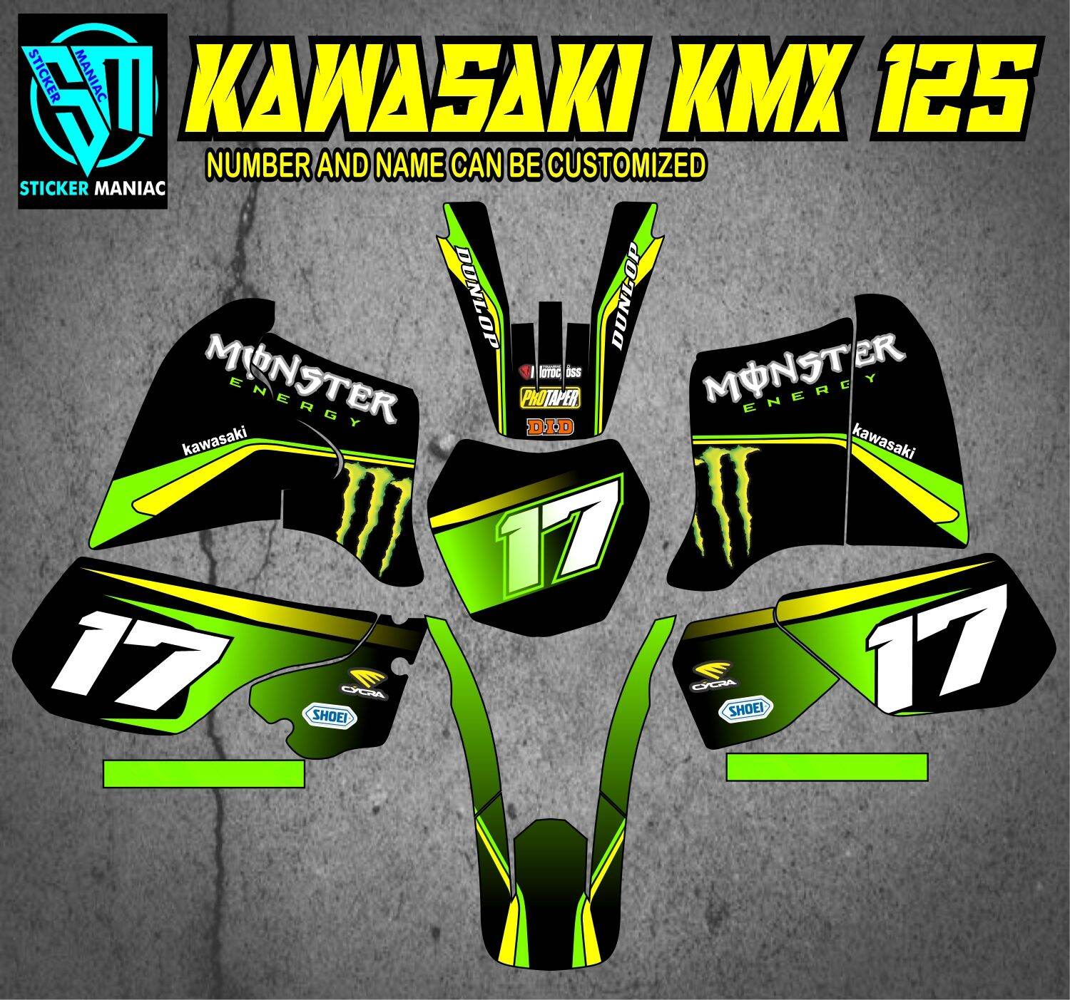kawasaki kmx 125 full body decals | Lazada PH