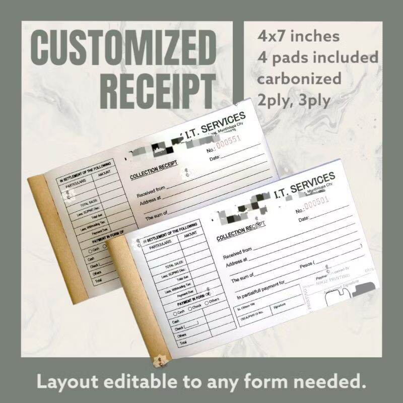 CUSTOMIZED CARBONIZED 4X7 ACKNOWLEDGEMENT/Provisional/Collection ...