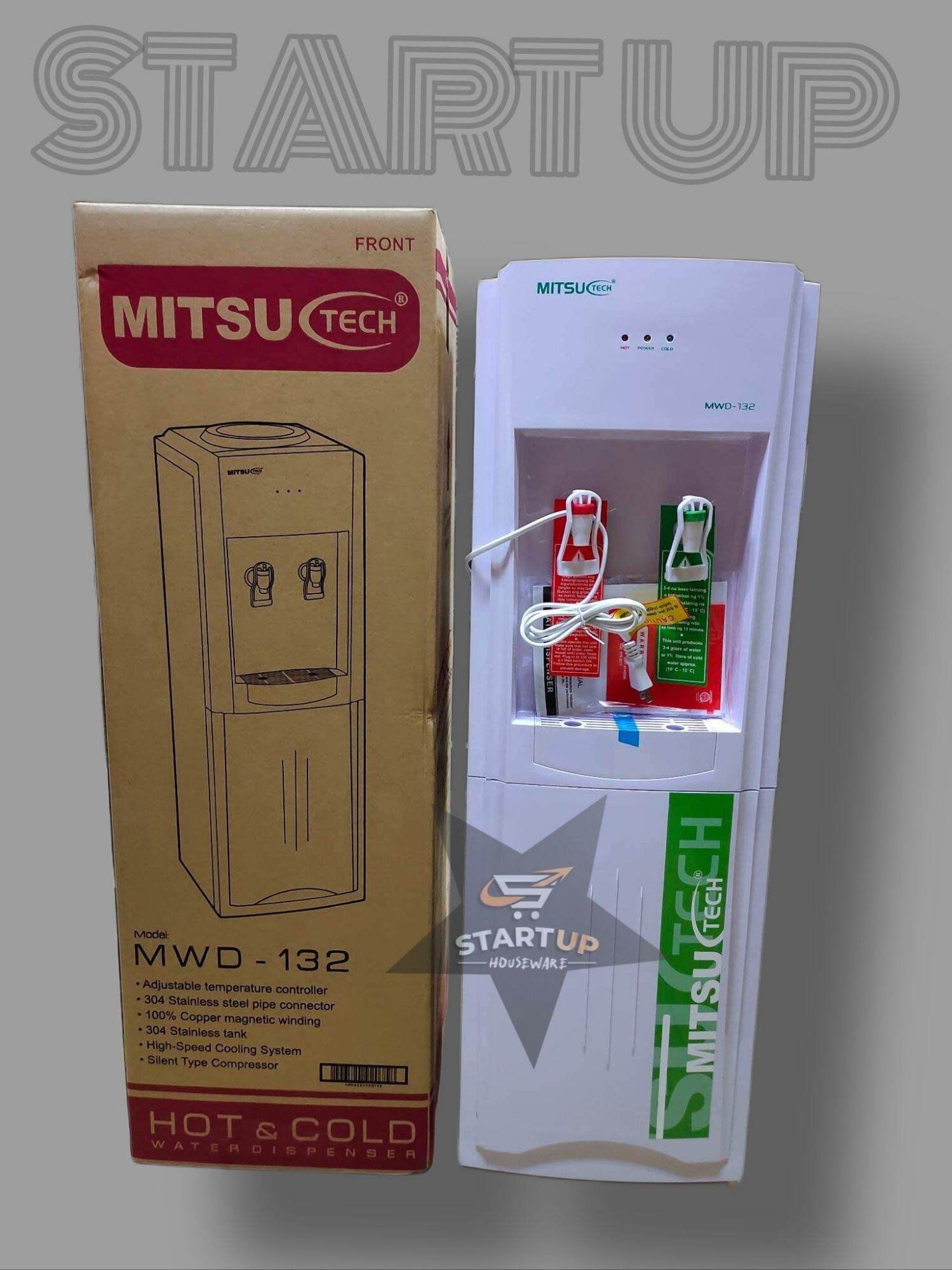 start up mitsuteach mwd-132 water dispenser with compressor floor stand ...