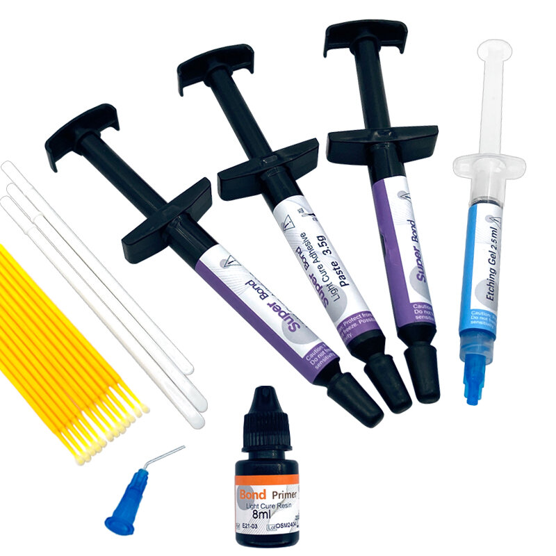Dental Orthodontic Metal and Ceramic Light Cure Adhesive Cement Kit ...