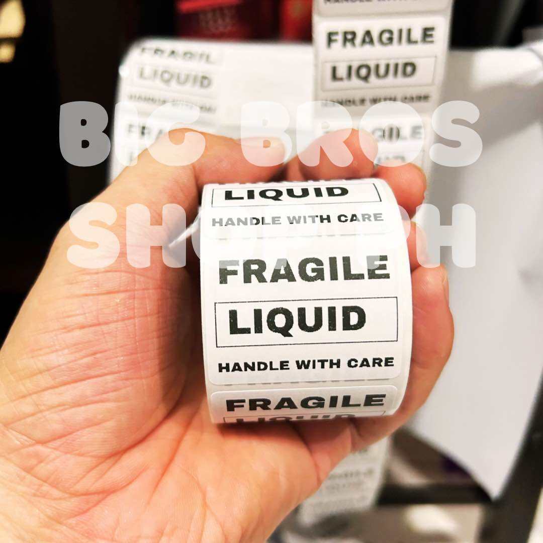 Fragile Liquid Thermal Sticker 100 pcs | 400 pcs | Lazada PH