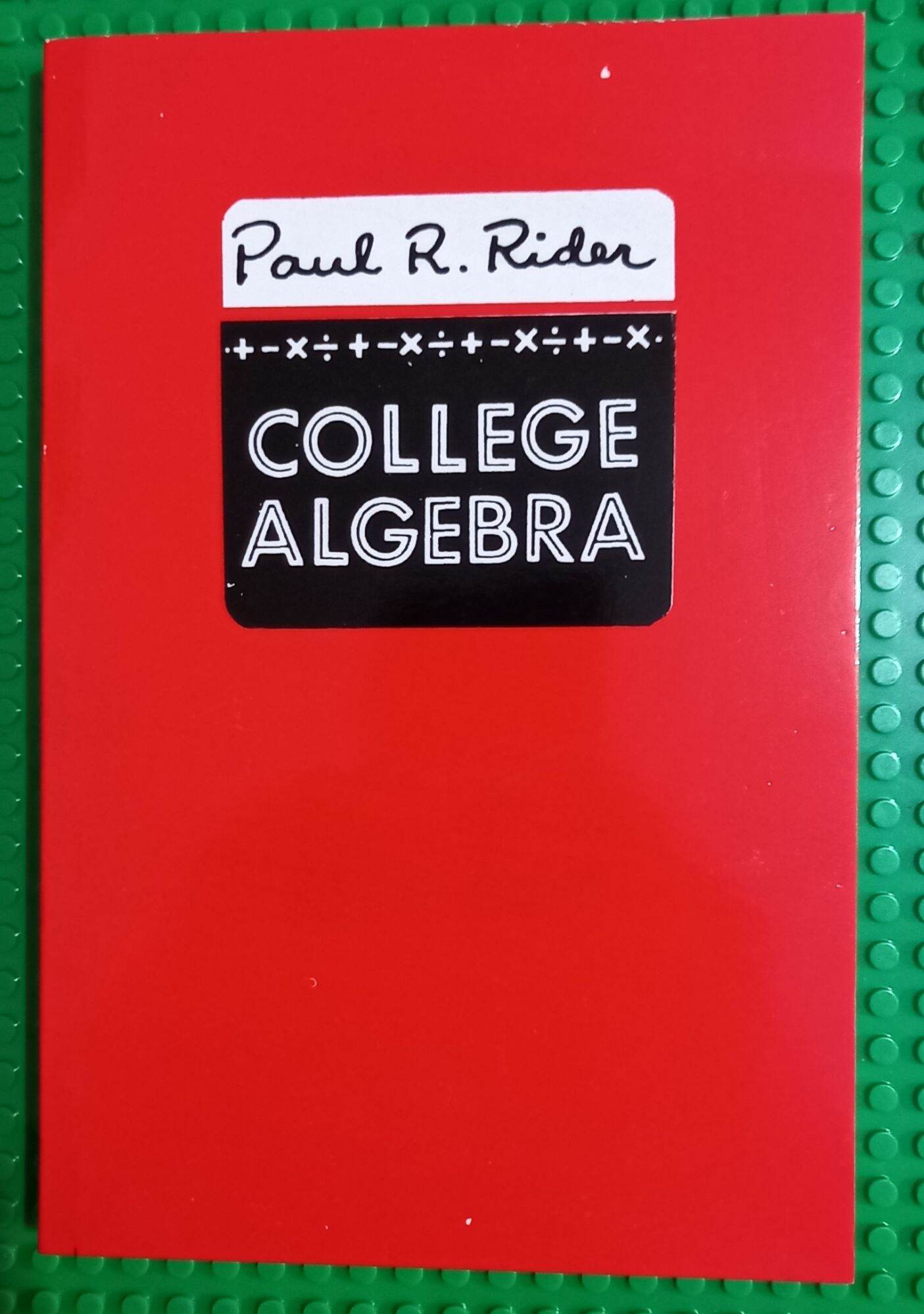 COLLEGE ALGEBRA PAUL RIDER | Lazada PH