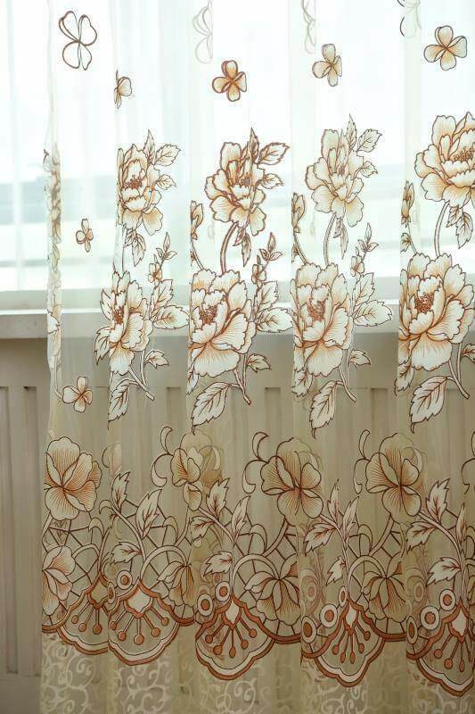 ️ NEW SUNFLOWER CURTAIN 1layer ROSE door CURTAIN assel WINDOW CURTAIN🛍️ ...