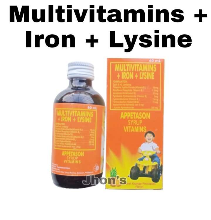 Appetason Multivitamins+ Iron + Lysine 60 ml | Lazada PH