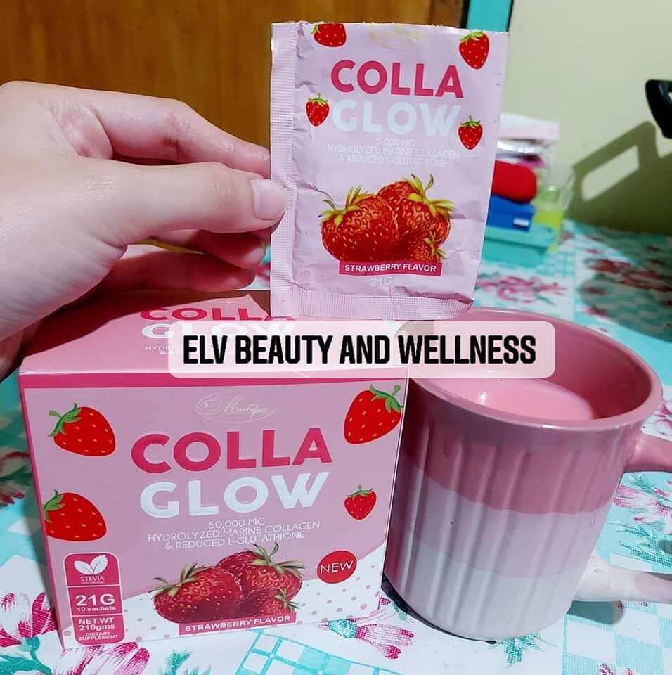Colla-Glow i Strawberry Milkshake Flavor with FREEBIES- ELV Beauty and ...
