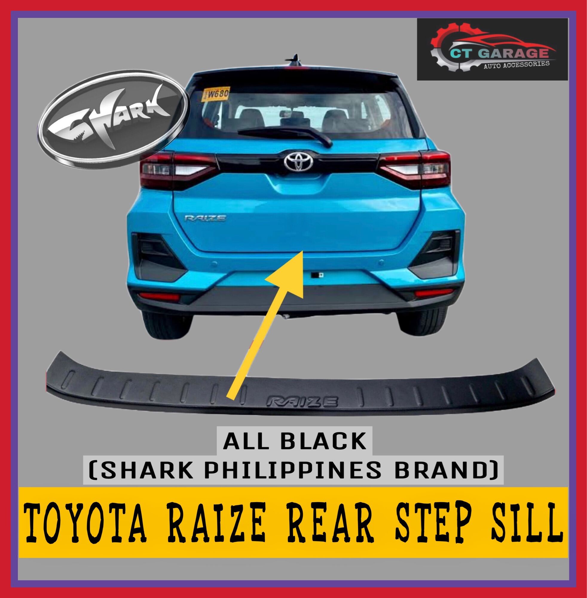 TOYOTA RAIZE 2022-2024 SHARK BRAND REAR STEP SILL | Lazada PH