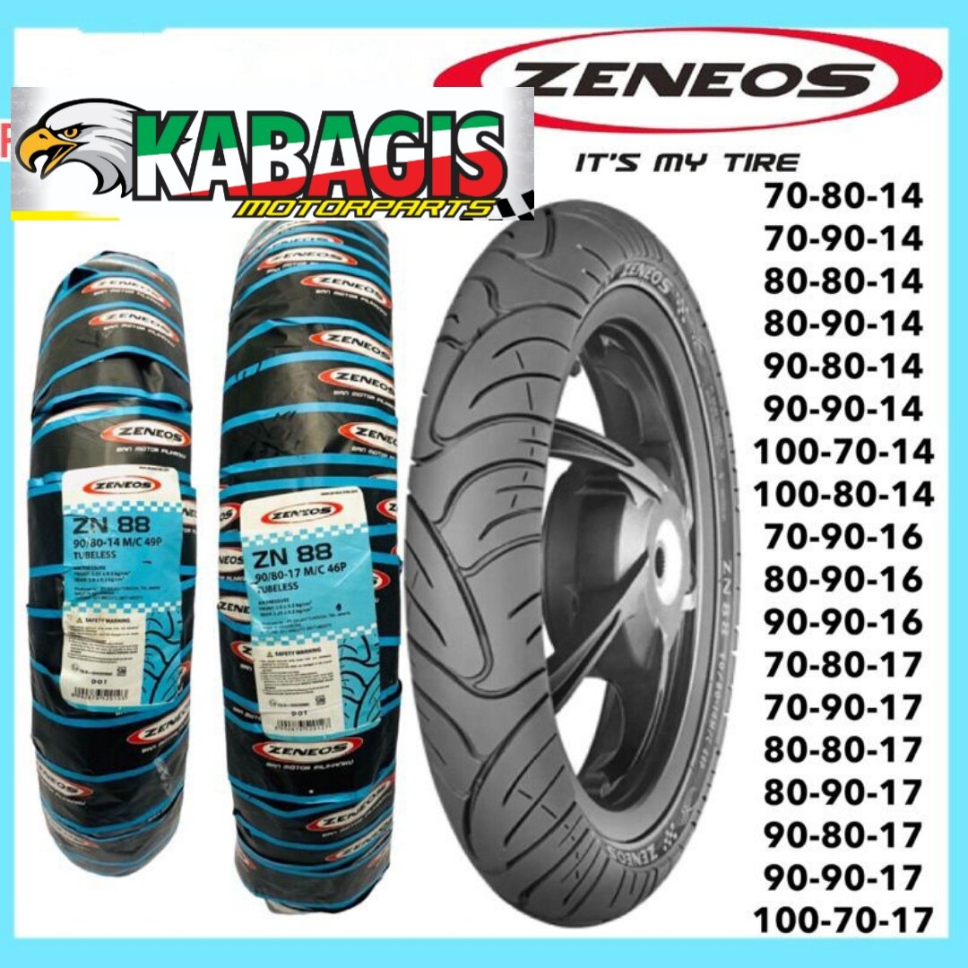 ZENEOS ZN88 TUBELESS TIRE WITH FREE SEALANT AND VALVE | Lazada PH