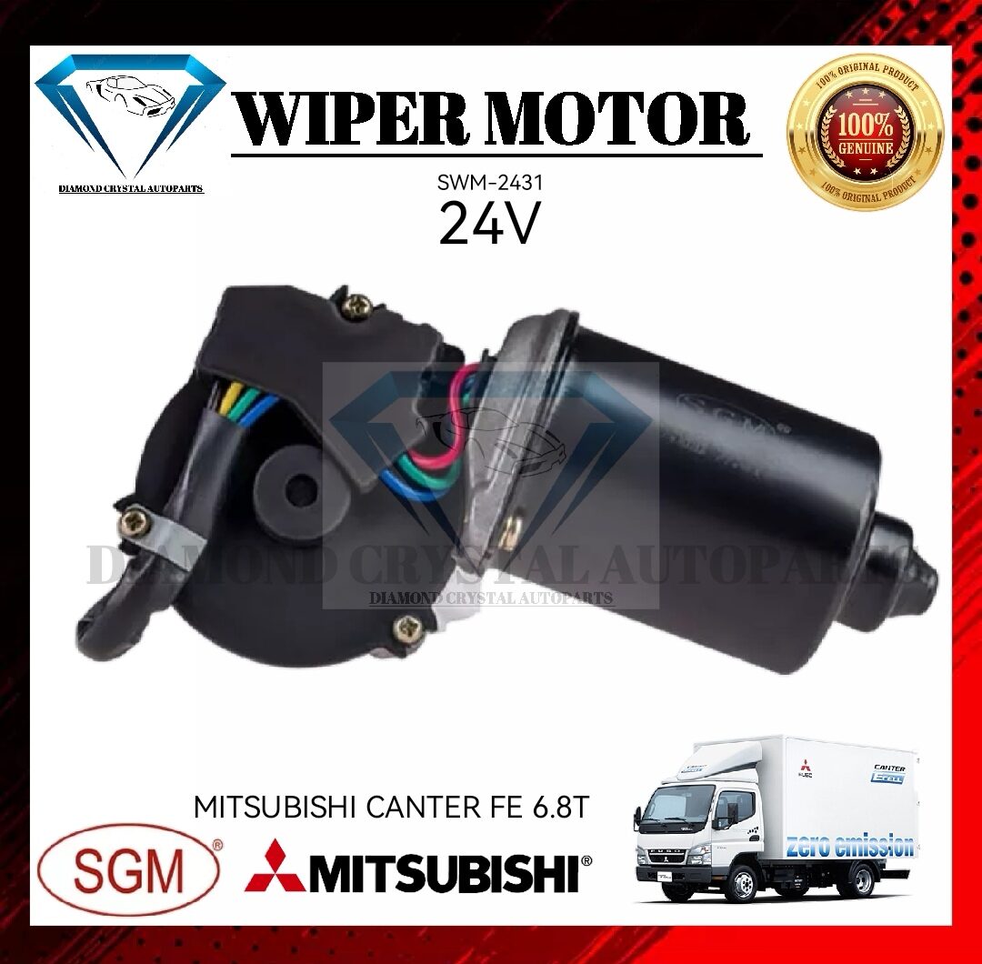 WIPER MOTOR MITSUBISHI CANTER FE 6.8T 24VOLTS HEAVY-DUTY "SGM BRAND ...