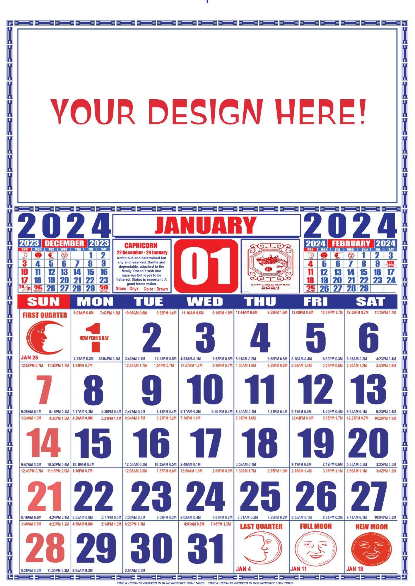 2024 COMMERCIAL CALENDAR FREE LAYOUT CUSTOMIZED | Lazada PH