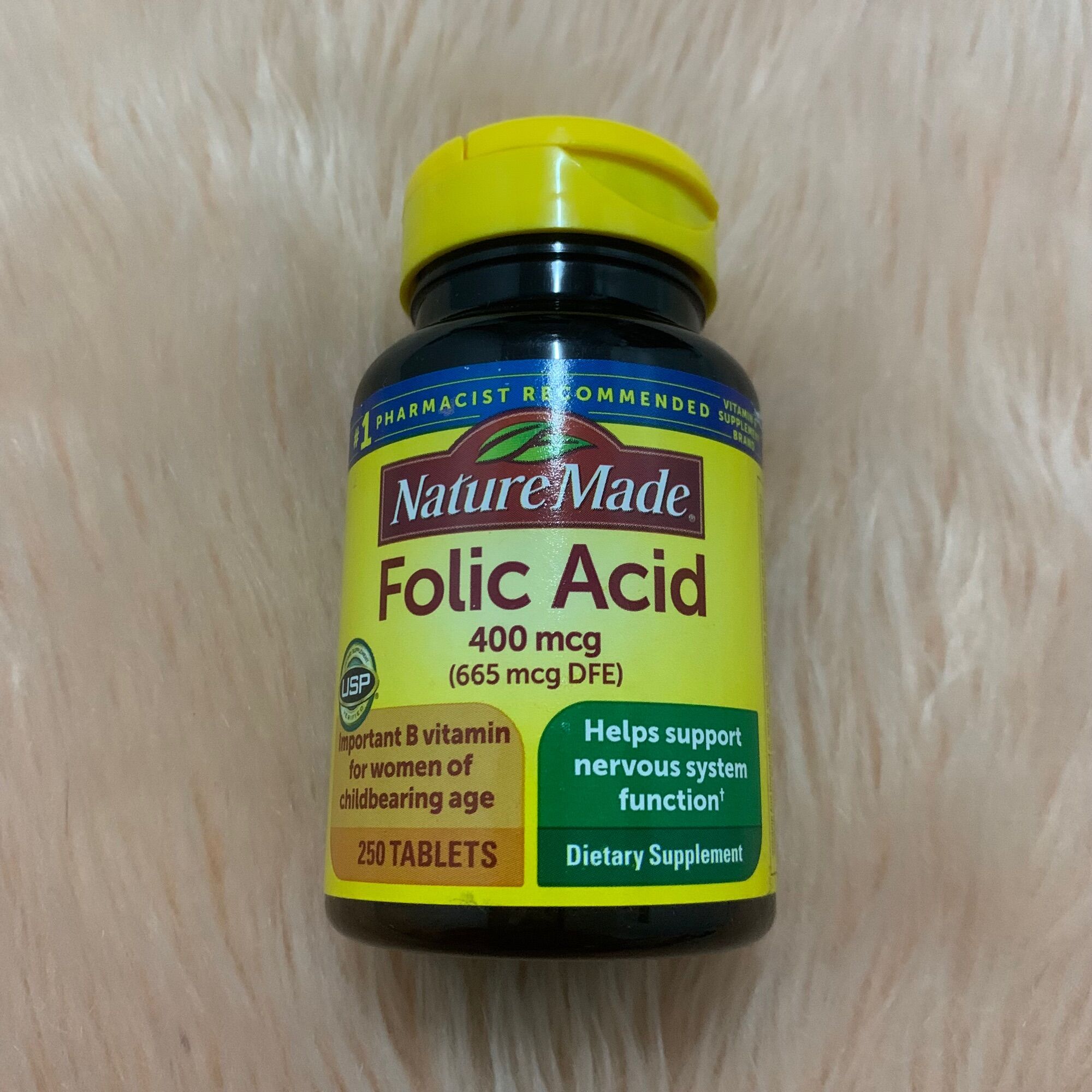 Nature Made Folic Acid 400 mcg (665 mcg DFE) 250 Tablets Expiry MAY ...