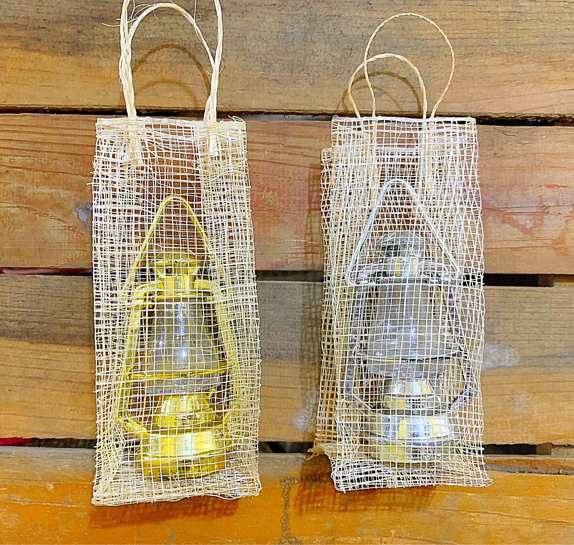 Mini Vintage Lamp With Abaca Pouch / Bag Giveaway Souvenir Baptism ...