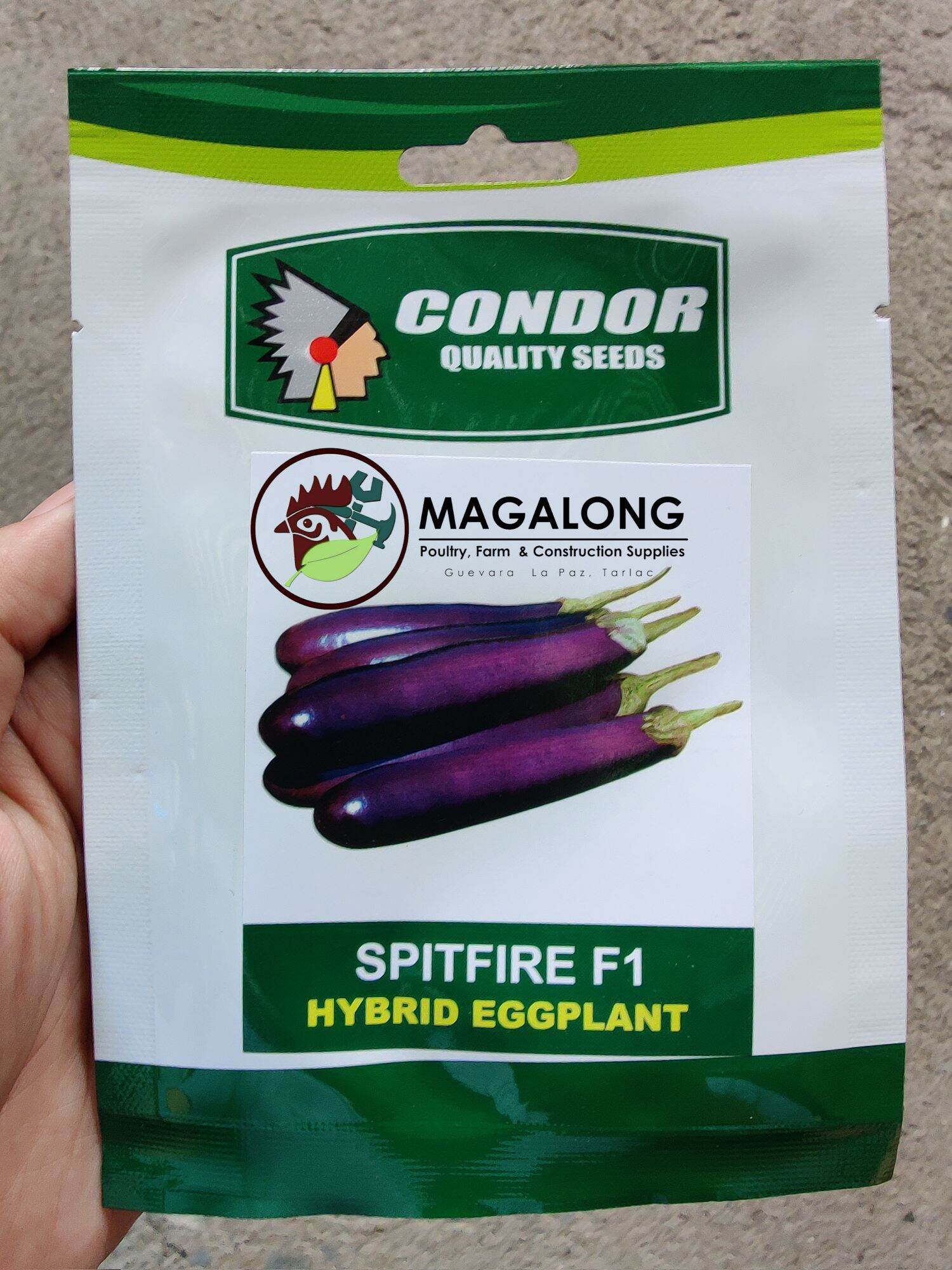 CONDOR SEEDS - EGGPLANT SEEDS - SPITFIRE F1 HYBRID 1.5 Grams | Lazada PH