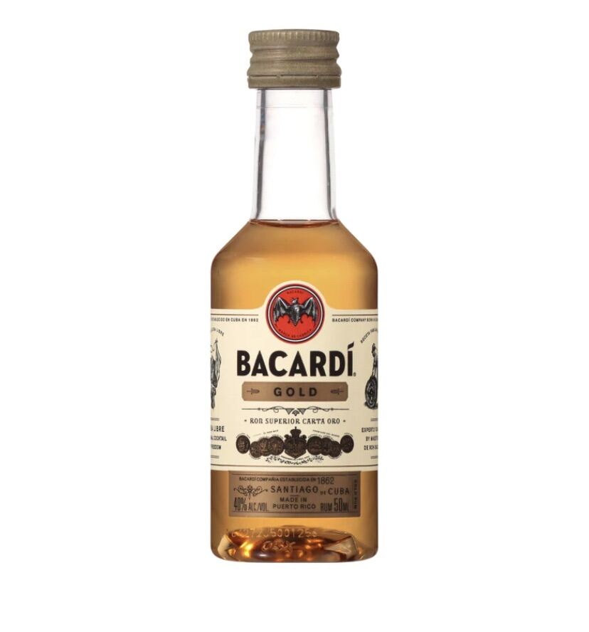 BACARDI RUM 50ml Miniature Bottle (Nips, Shooters, Collectibles ...