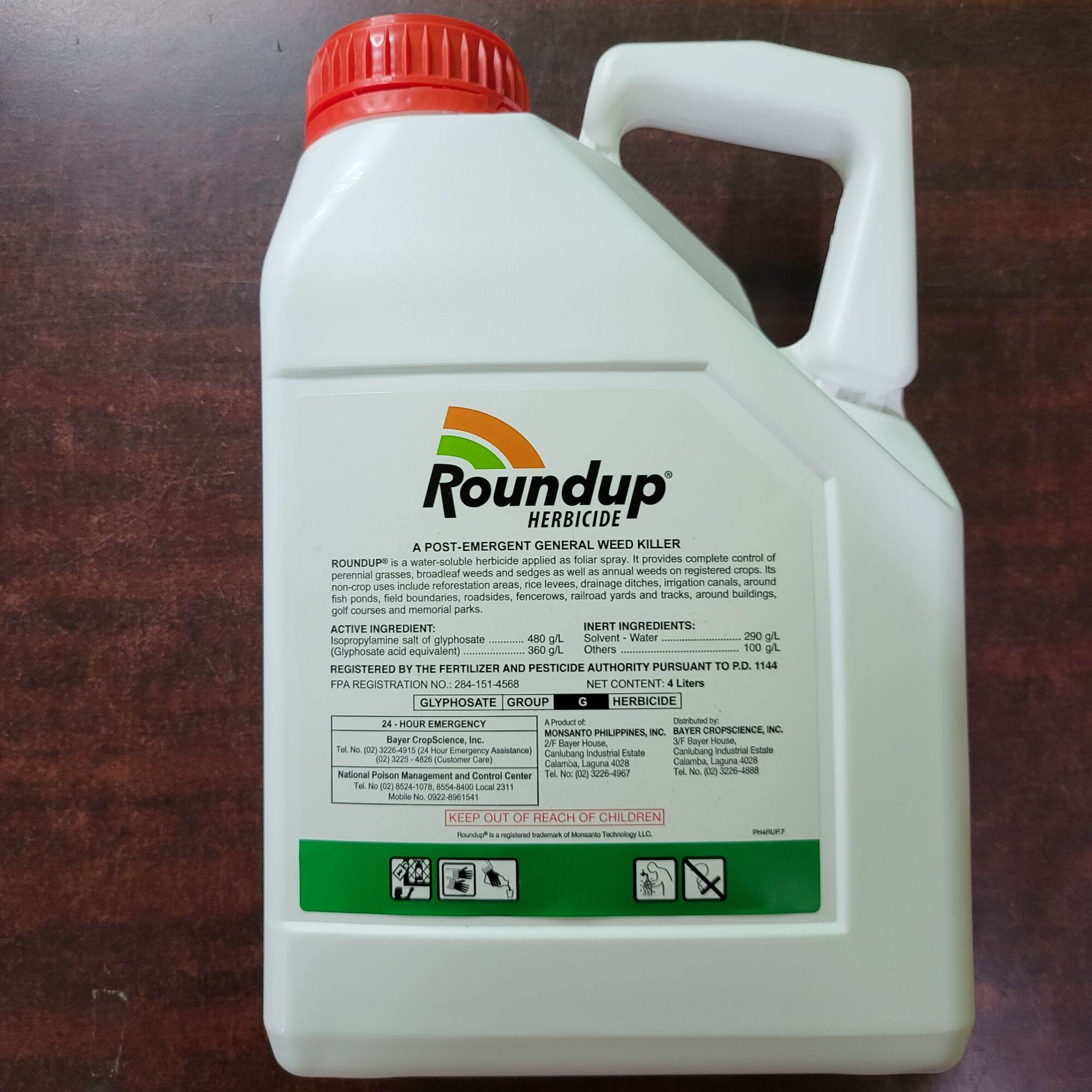 ROUND UP (1 GALLON) HERBICIDE GLYPHOSATE 480 SL BY BAYER | Lazada PH