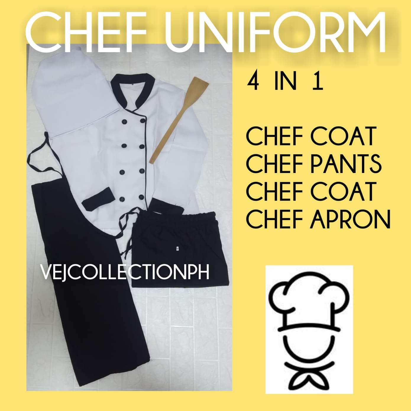 CHEF UNIFORM (4 IN 1) | Lazada PH