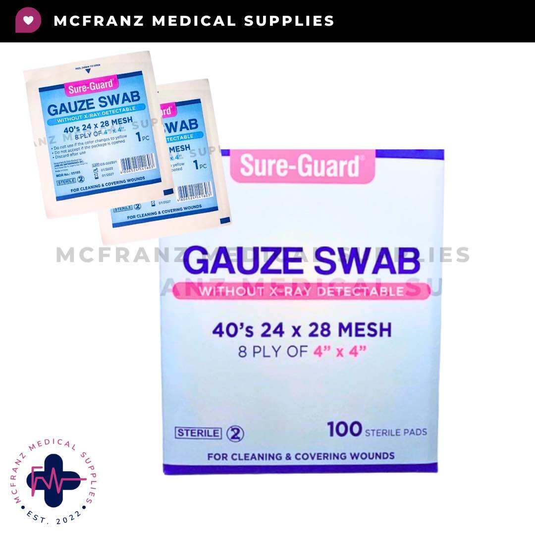 Gauze Pad sterile Sureguard (Sold per box 100pcs) | Lazada PH