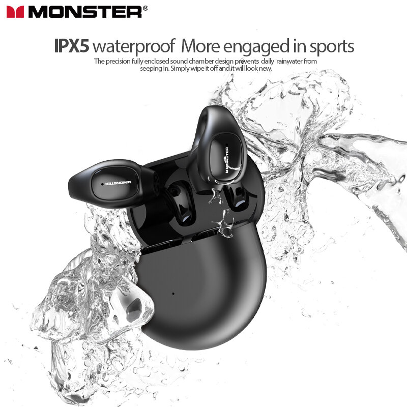 Monster Ear Clip Bluetooth Earphones Open Ear 200 Sports Wireless ...