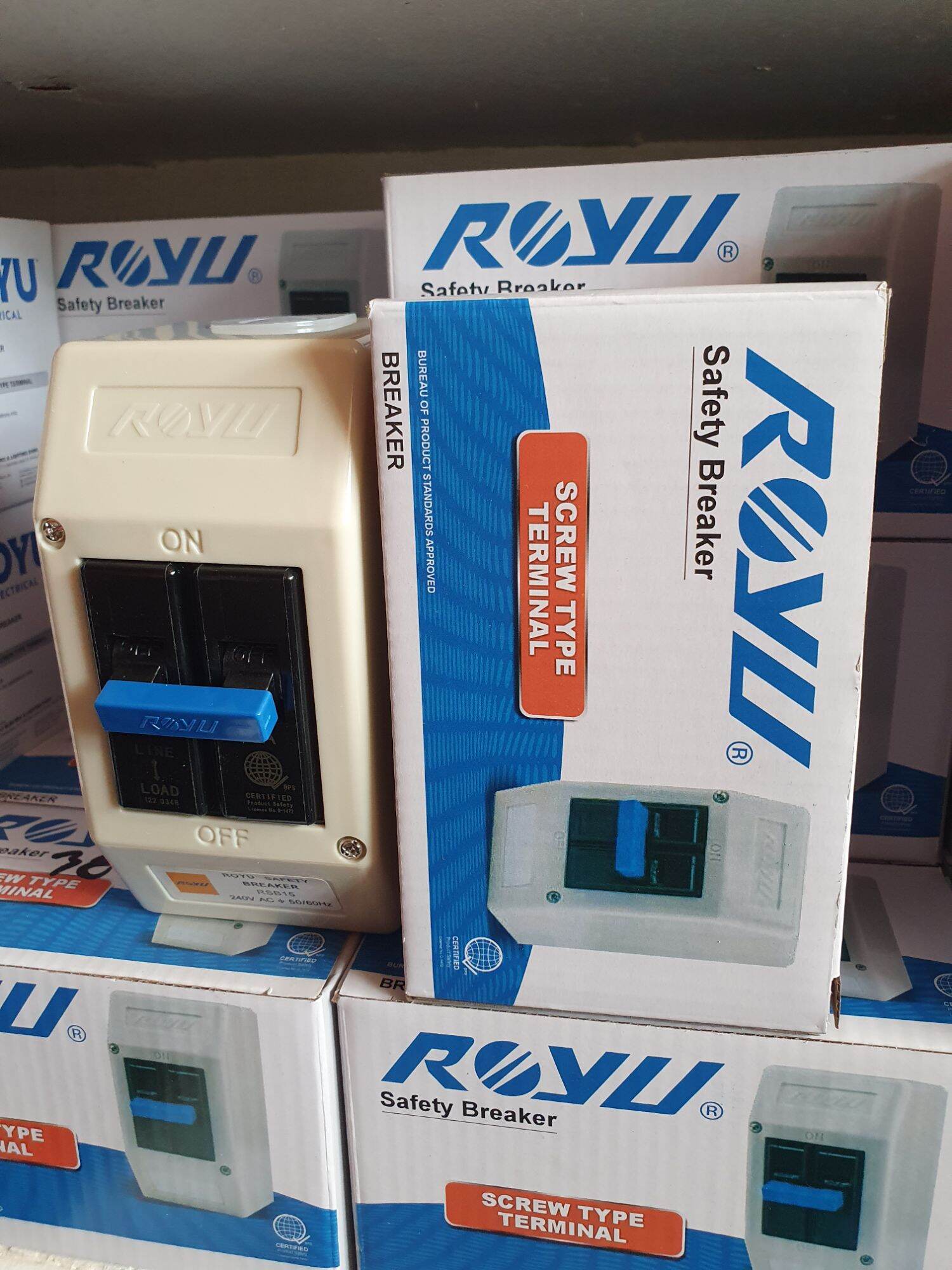 Royu safety breaker screw type terminal 15amp,20amp,30amp,40amp and 60 ...