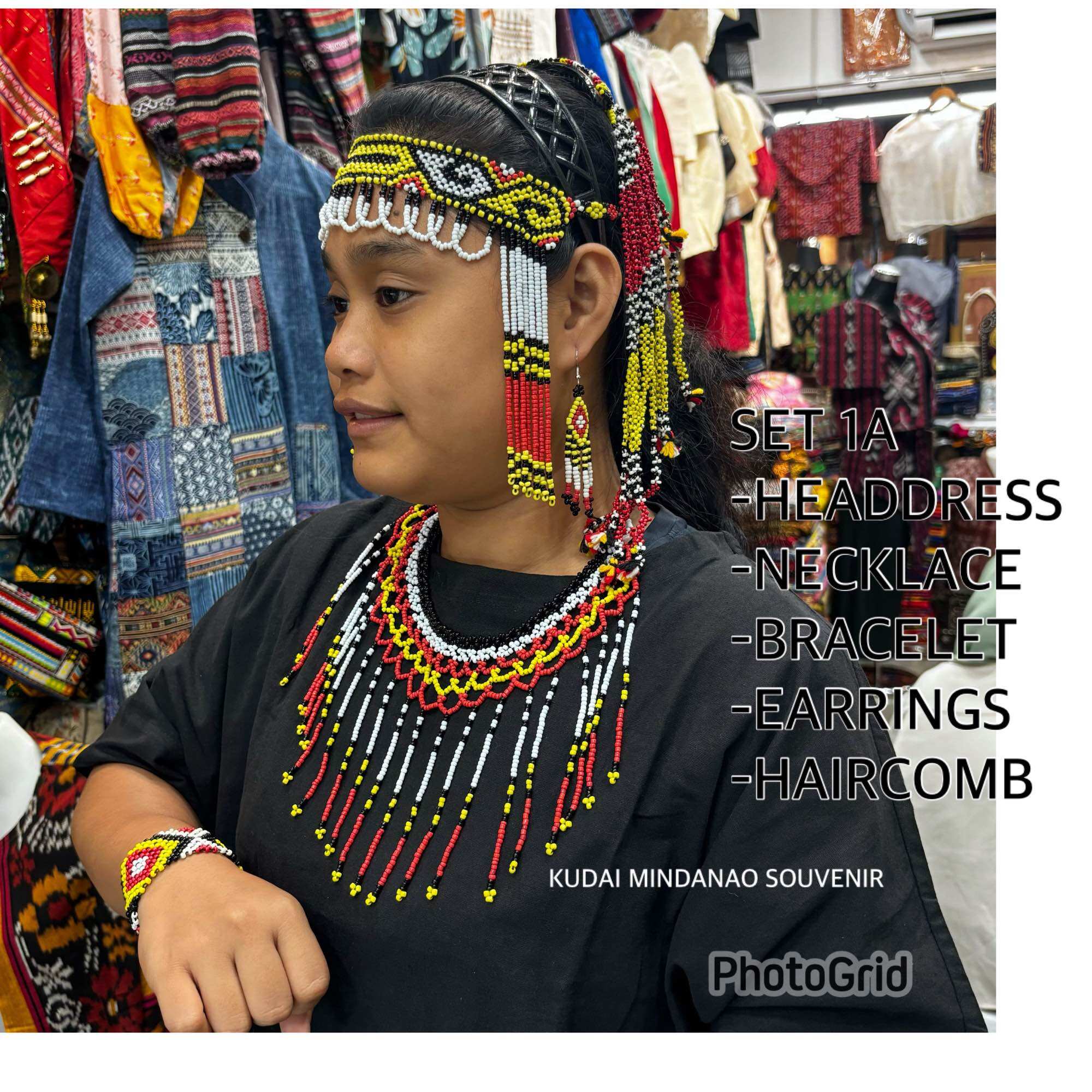 T-boli Beaded Necklace Ethnic Tribal Mindanao Formal Hair Dress Beads ...