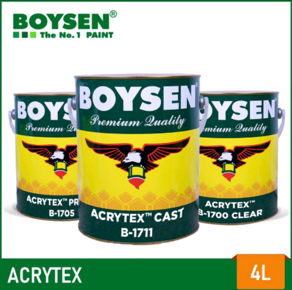 BOYSEN ACRYTEX ACRYLIC SOLVENT BASED COATING CAST/CLEAR/PRIMER/REDUCER ...