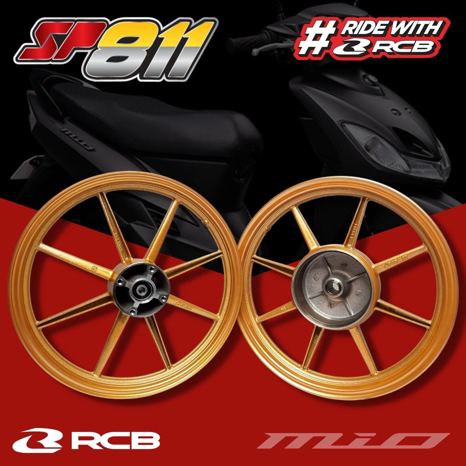 RCB MAGS SP811 RB8 YAMAHA MIO SPORTY 4 HOLES 1.85/2.15 GOLD | Lazada PH
