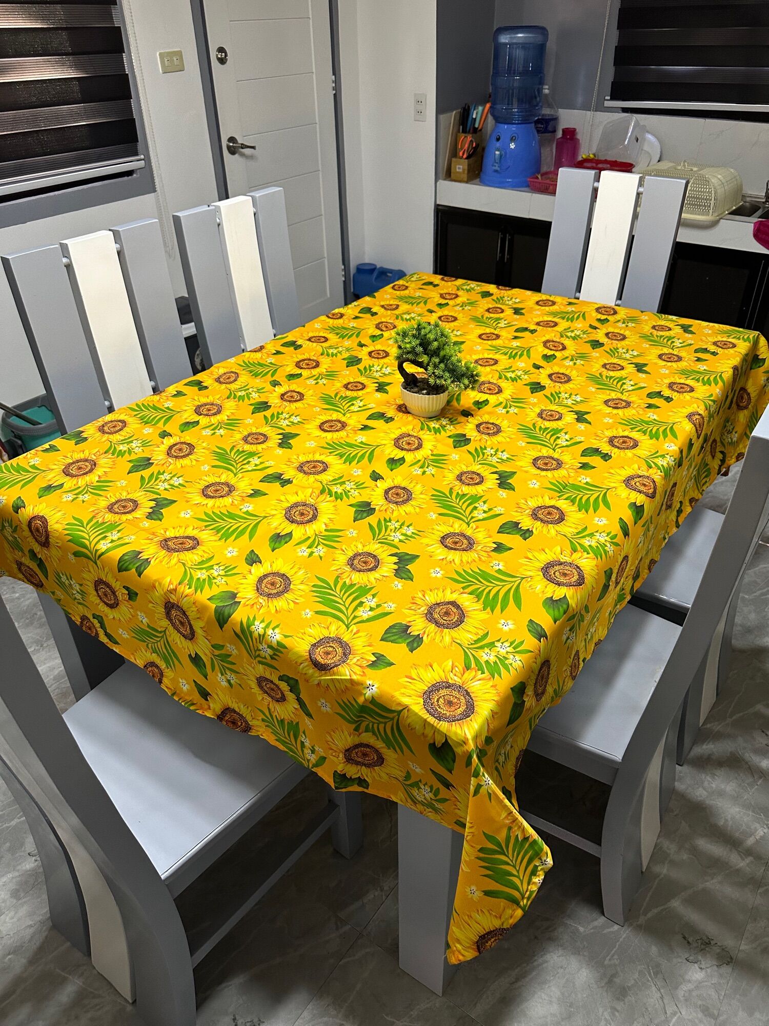 Sunflower Table Cloth Geena Fabric 4 Seater 6 Seater 8 Seater | Lazada PH