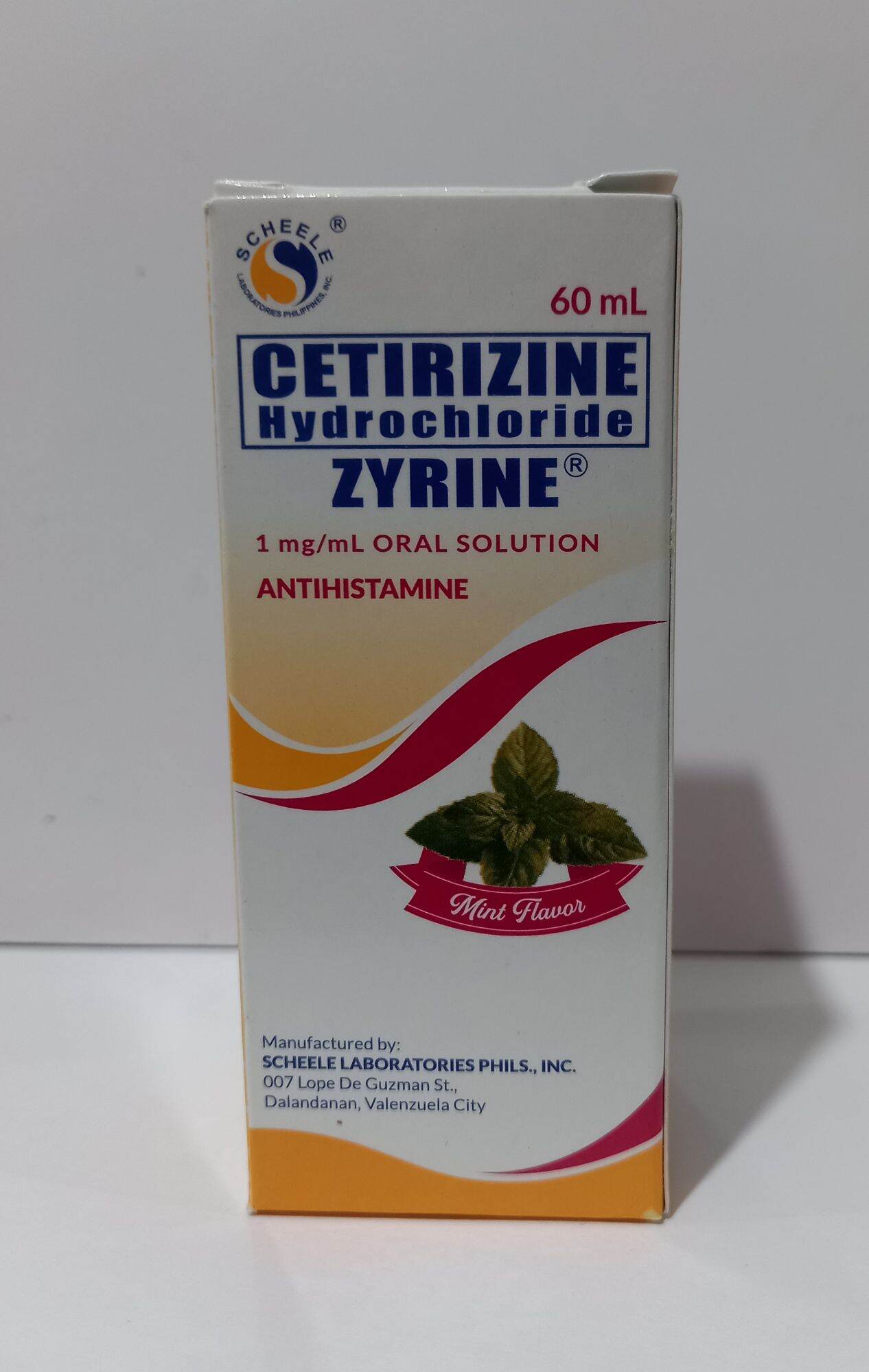 CETIRIZINE ZYRINE 60ML ANTIHISTAMINE 1MG ML Lazada PH CETIRIZINE ZYRINE 60ML ANTIHISTAMINE 1MG ML Lazada PH