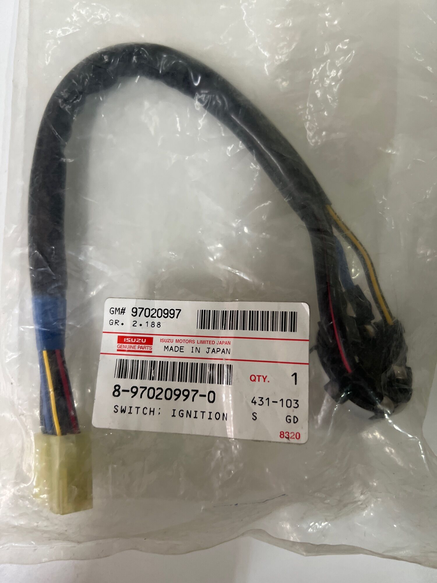Genuine Isuzu Ignition Contact/ Ignition Switch for Isuzu Crosswind ...