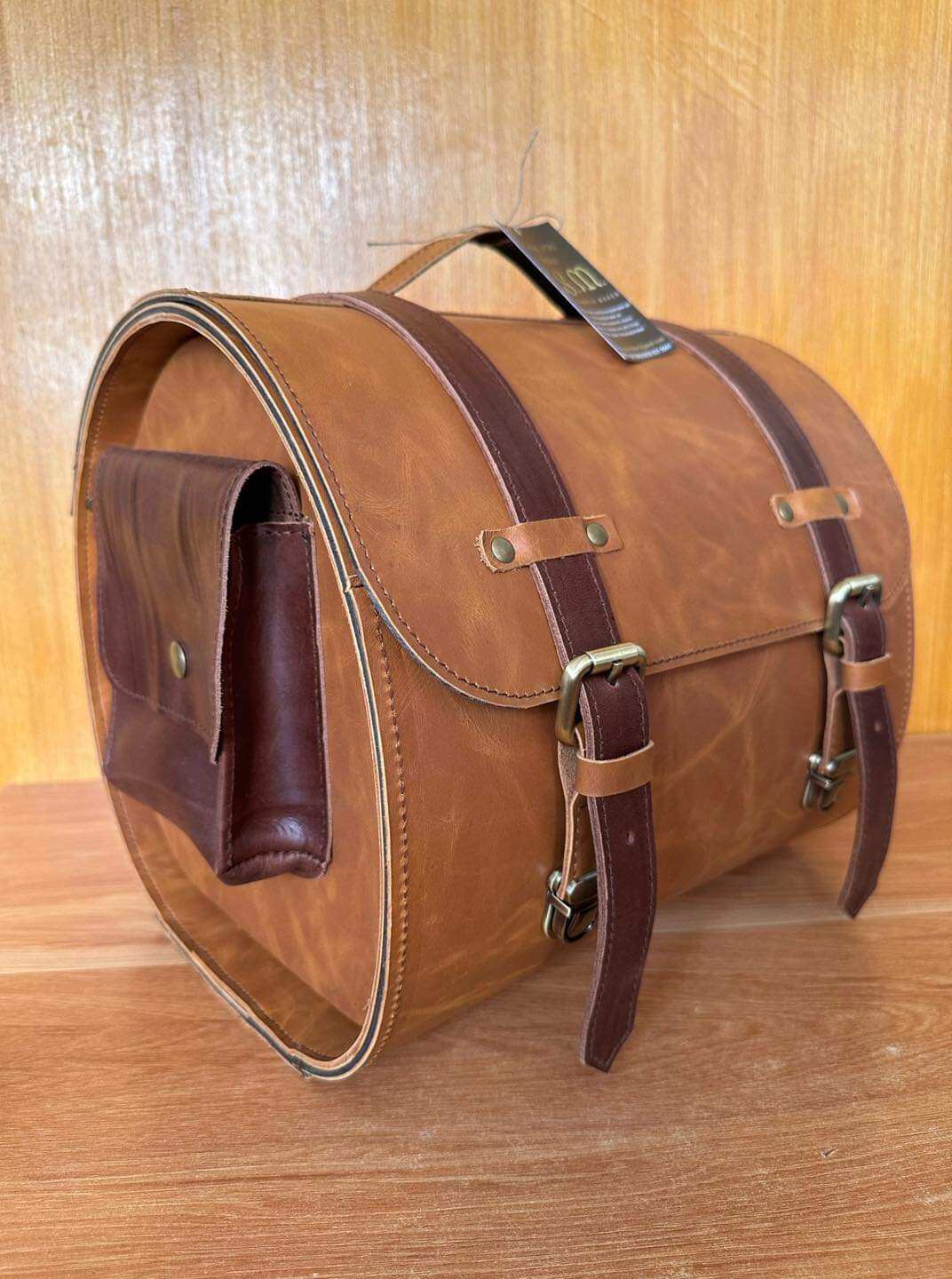 REAR BAG SIZE L12XH10XW10 PURE LEATHER FOR VESPA, FAZZIO,LIKE,GENIO ...