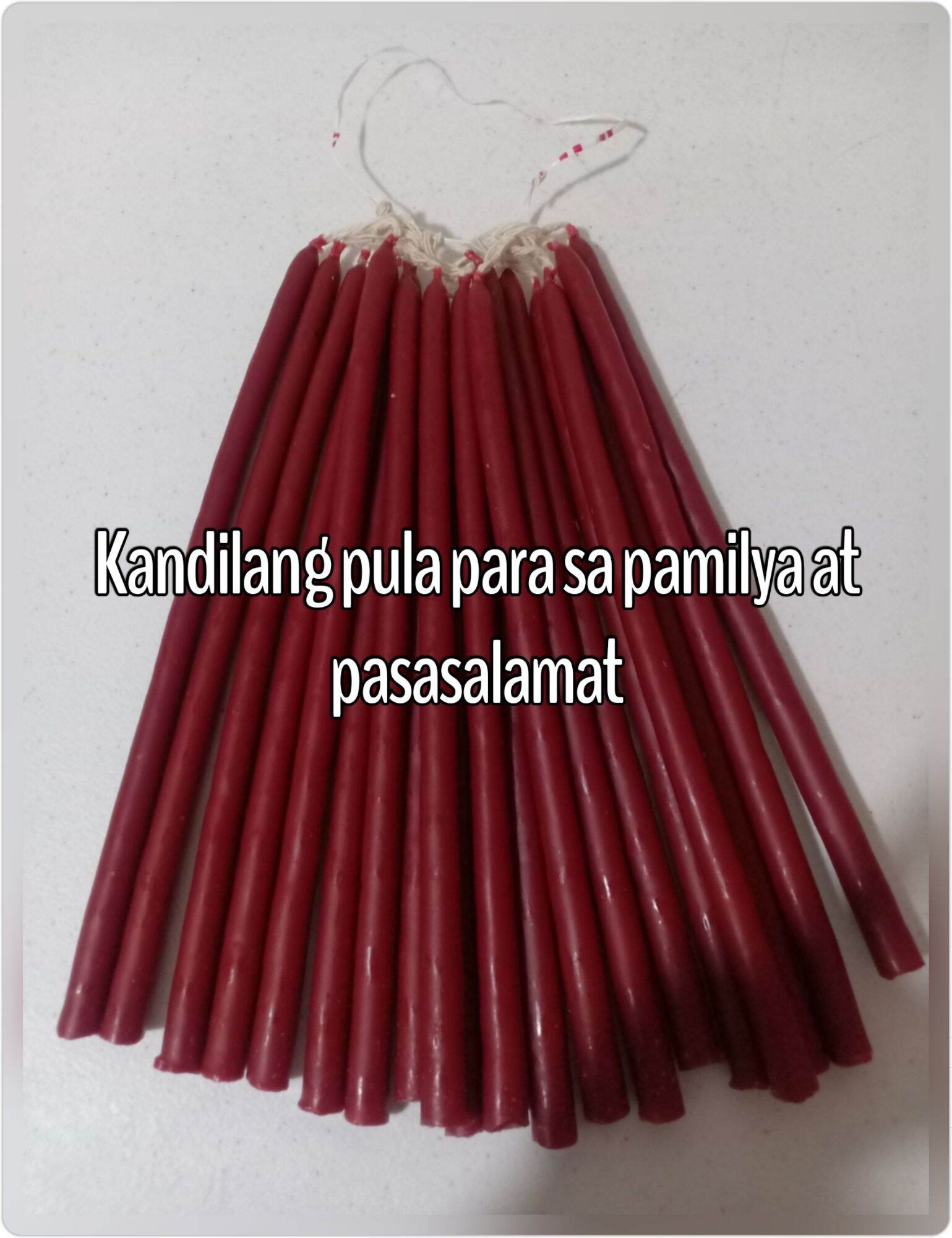 sold per 10pcs Red Candle o kandilang pula para sa pamilya at ...