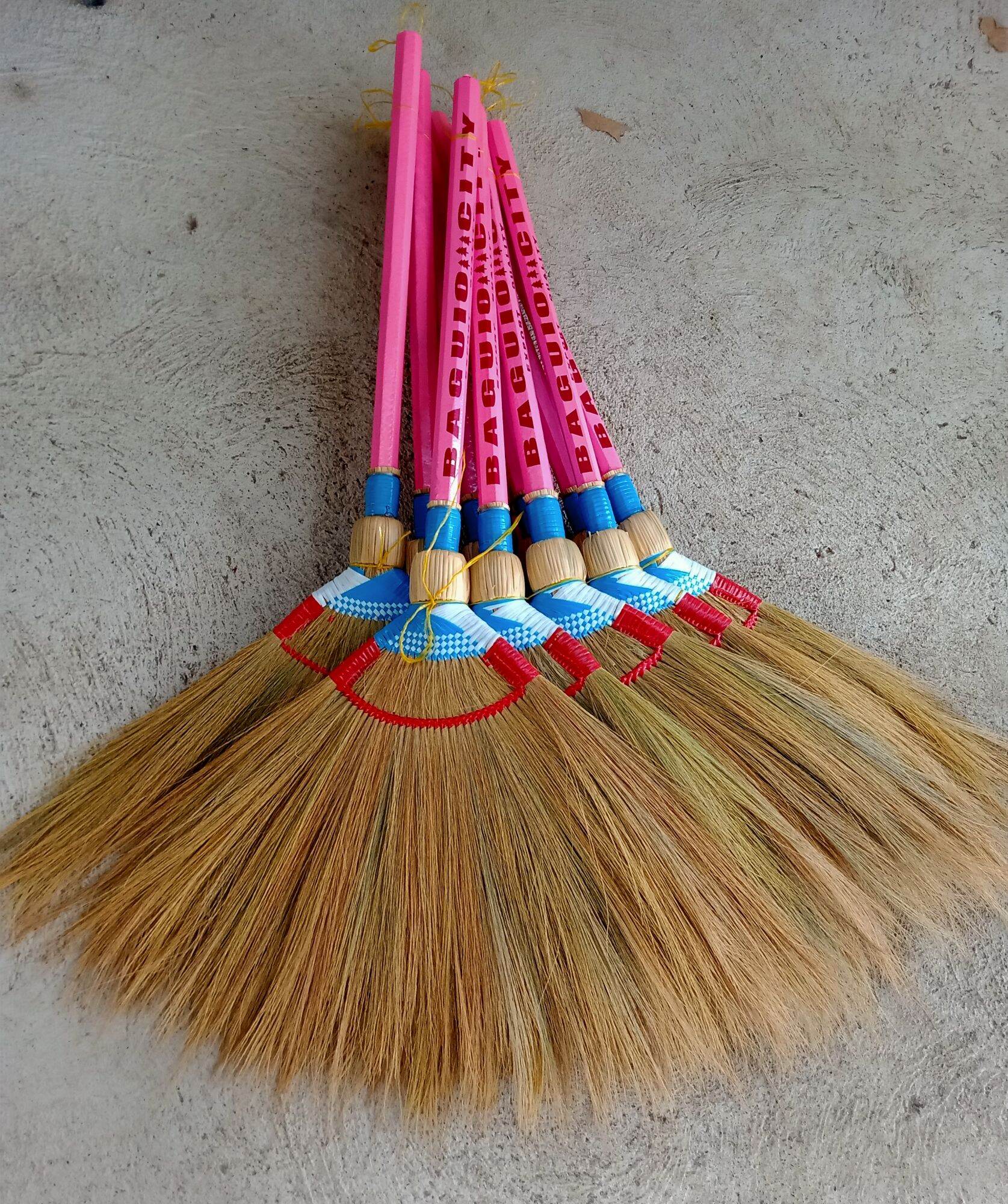 baguio walis tambo broom heavy duty, makapal, pang matagalan, soft bristle, durable, wooden ...